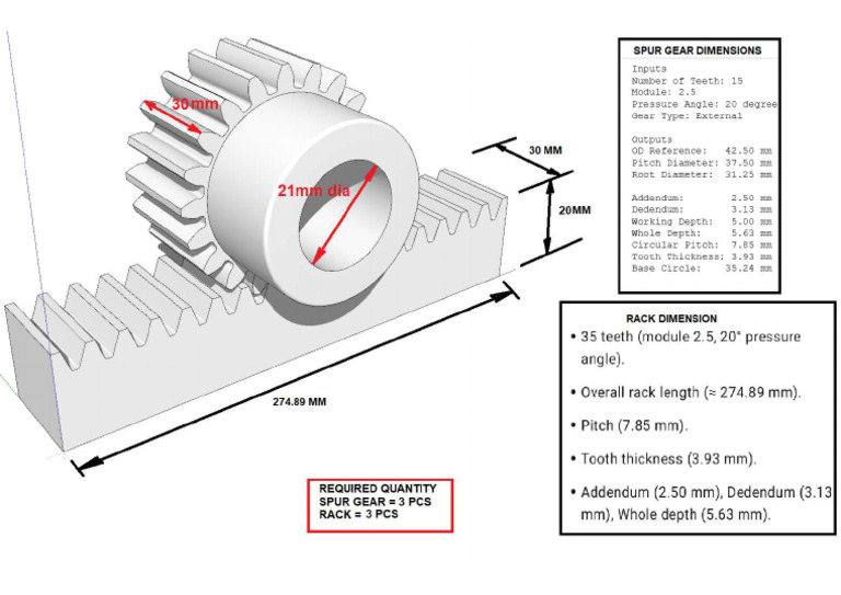 Gear Dimensions | PDF