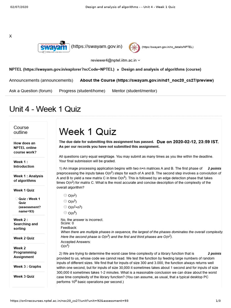 Cs Design and Analysis of Algo 2020 s-7rqvjk | PDF | Time Complexity ...