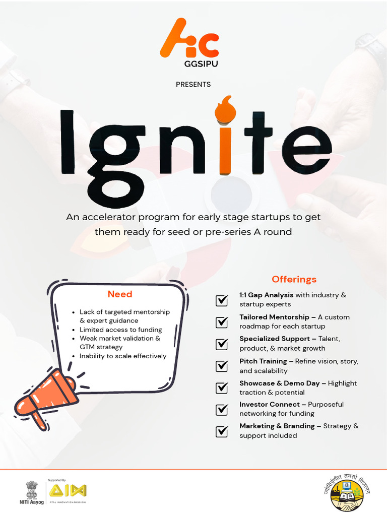 Ignite Brochure One Pager | PDF | Startup Company | Small Business & Entrepreneurs