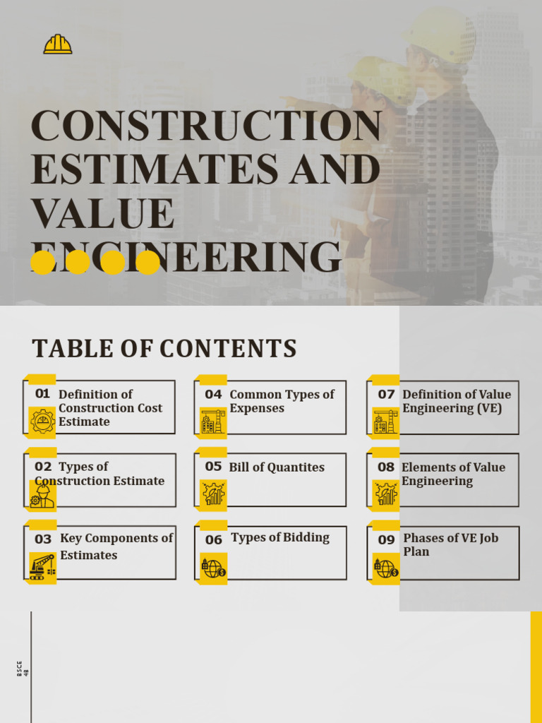 CHAPTER 4 Construction Estimates and Value Engineering New | PDF ...