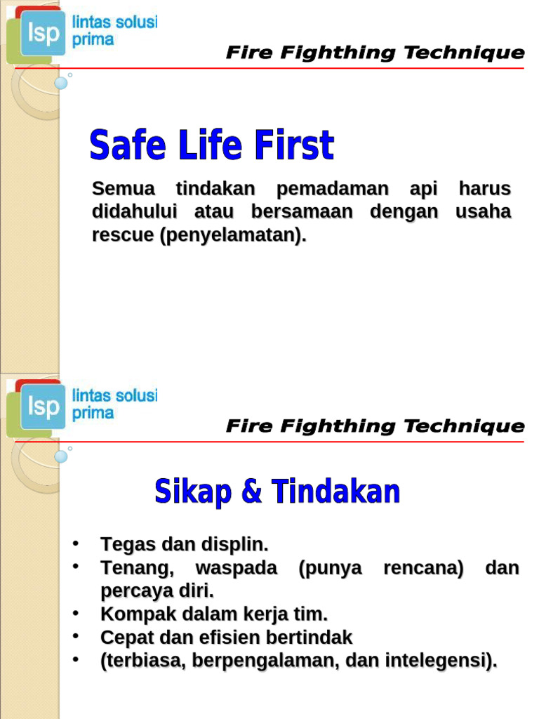 Fire Fighting Techniques | PDF