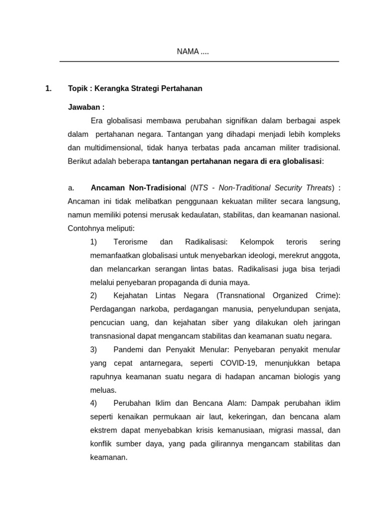 Uts Sp-Nama-Mayjen Tni DR - Hipdizah | PDF