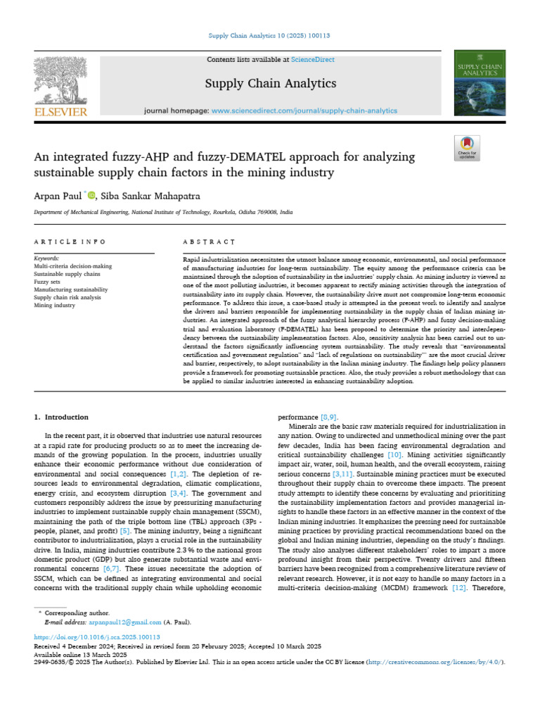 An Integrated Fuzzy AHP and Fuzzy DEMATEL Approach For Analy 2025 ...