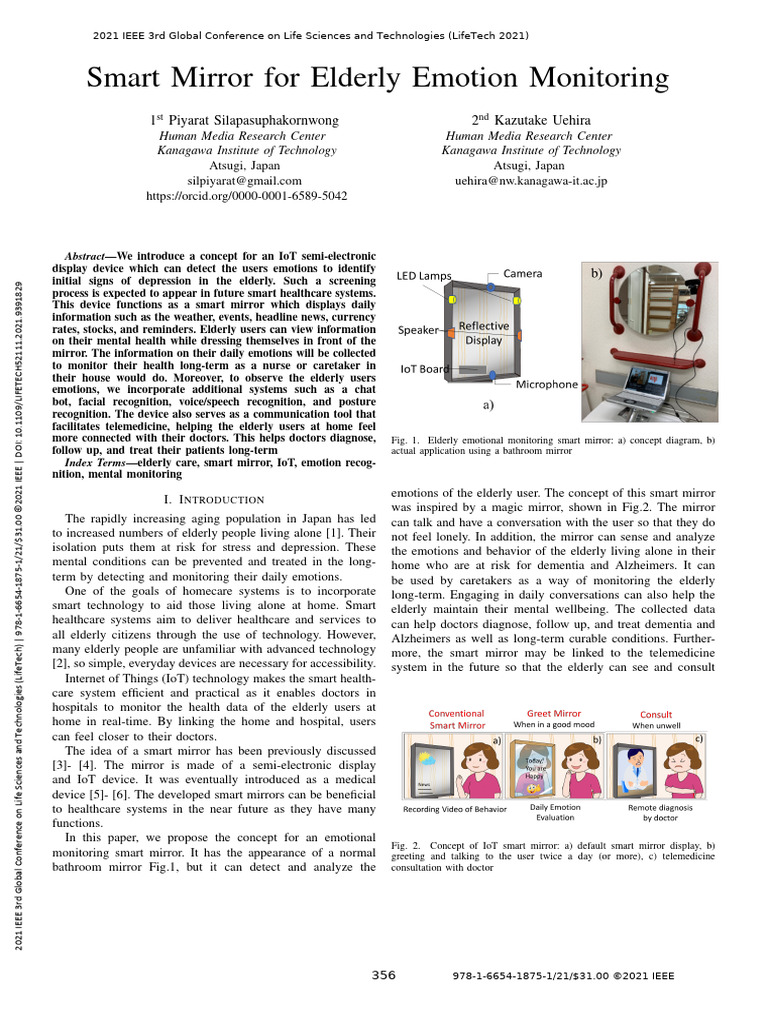 Smart Mirror for Elderly Emotion Detection | PDF | Internet Of Things ...