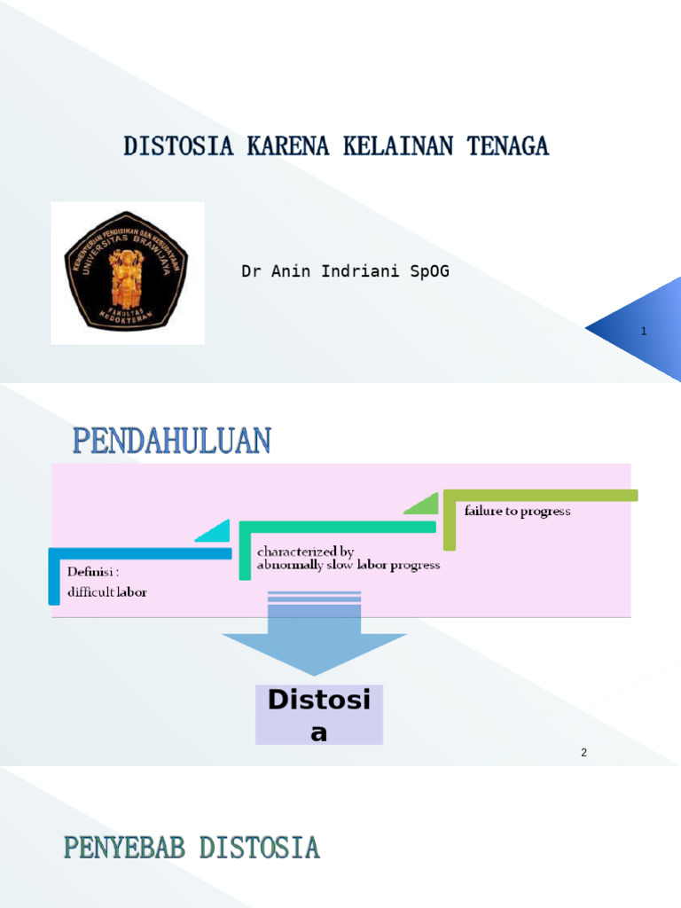 Distosia Ec Kelainan Kontraksi | PDF