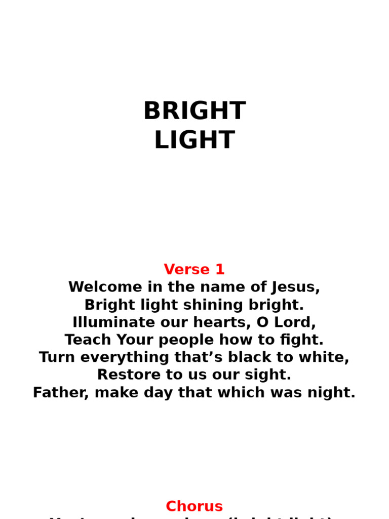 Bright Light | PDF