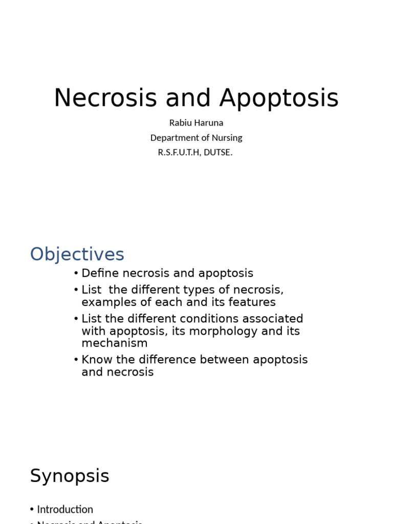 Necrosis vs. Apoptosis Explained | PDF | Apoptosis | Necrosis