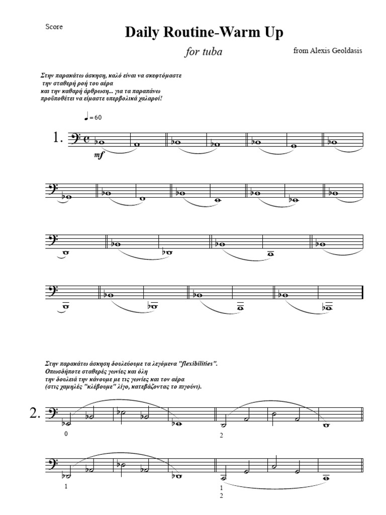 Tuba Warm Up | PDF