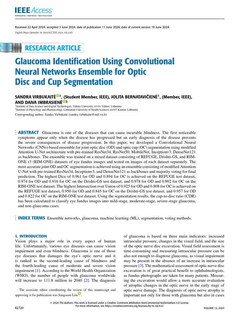 Glaucoma Identification Using Convolutional Neural Networks Ensemble ...