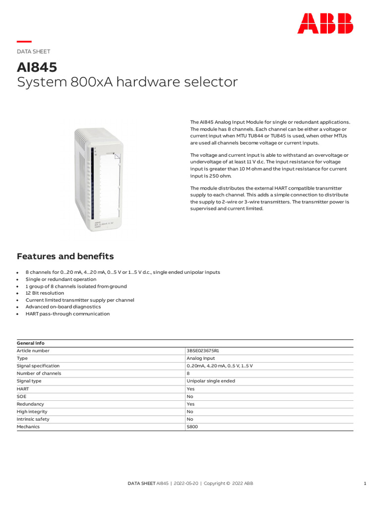 Product AI845 | PDF | Power Supply | Electrical Engineering