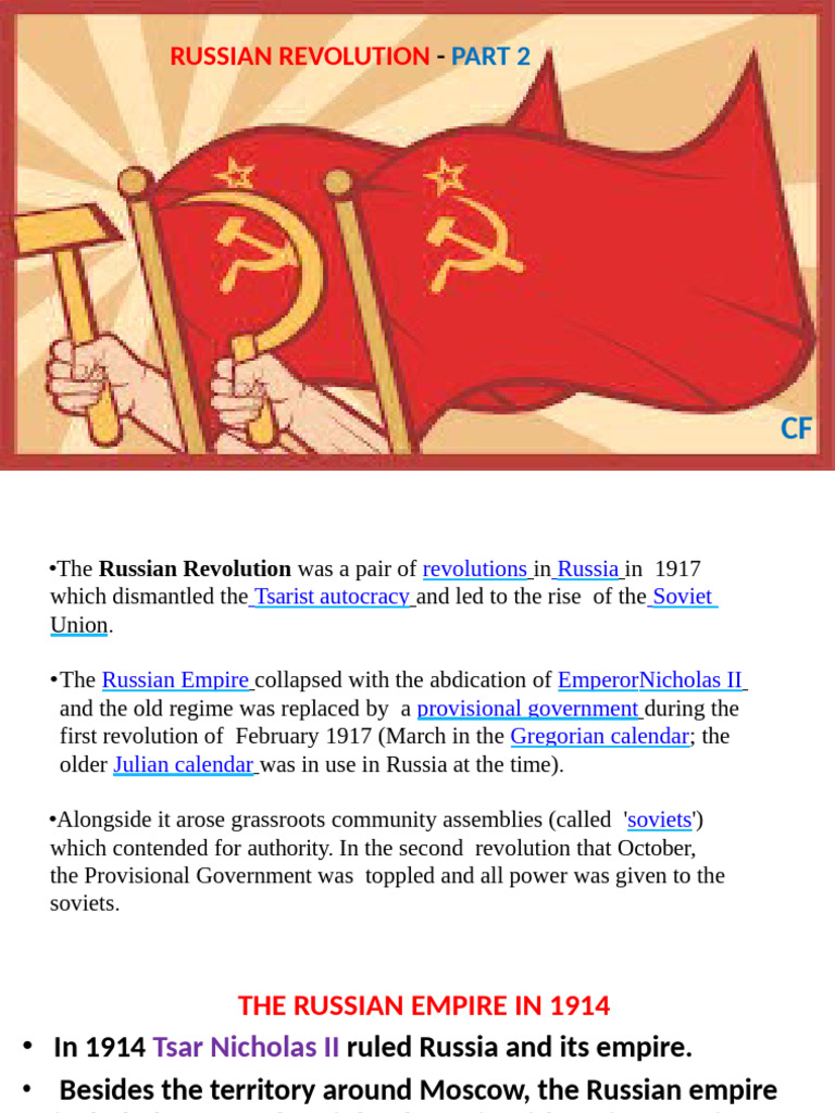 Overview of the Russian Revolution 1917 | PDF