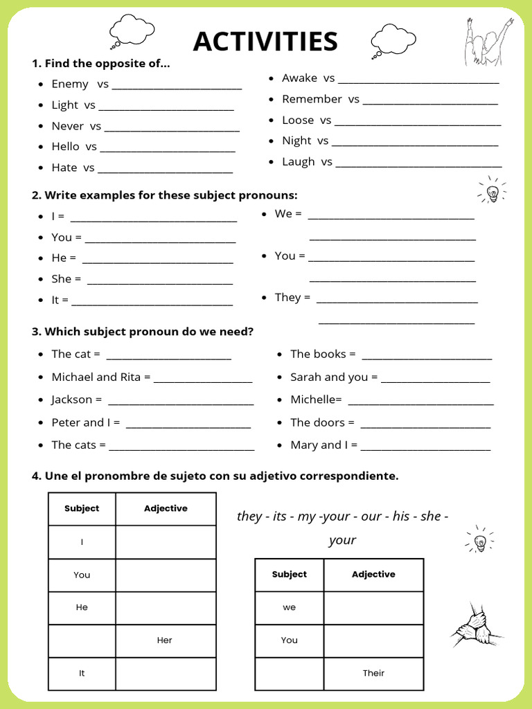 20 Count On Me Pronouns (Sub + Adj) More Advanced-2 | PDF