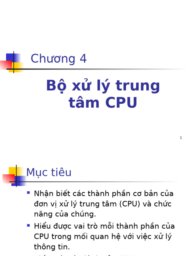 KTMT Chapter 4 Cpu | PDF