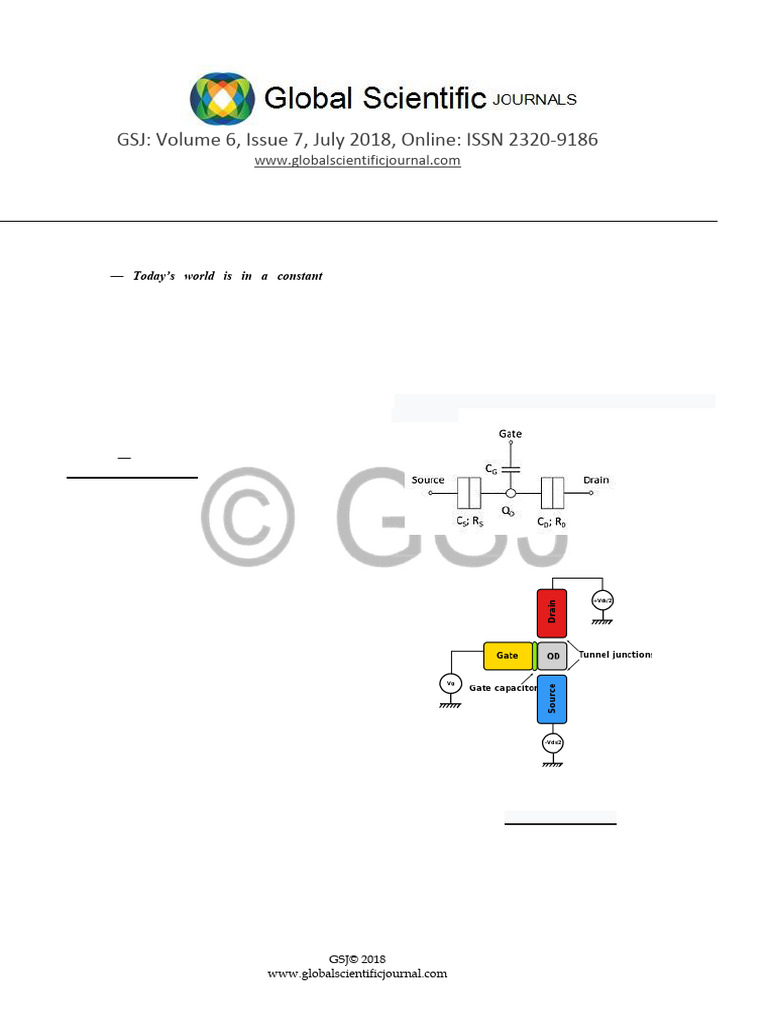 Digital Mode With Single Electron Transistor (DSET) | PDF | Cmos ...