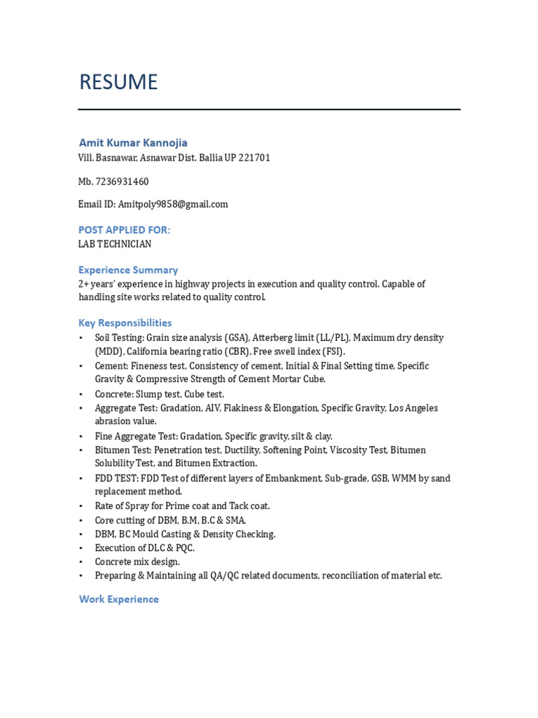 Amit cv-1 | PDF