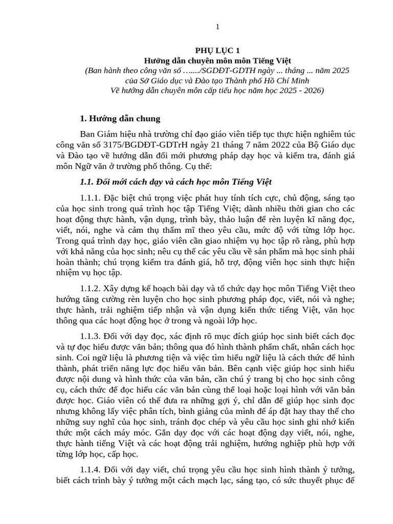 27.8 - Huongdan Chuyenmon TiH 2025-2026 - Phuluc | PDF