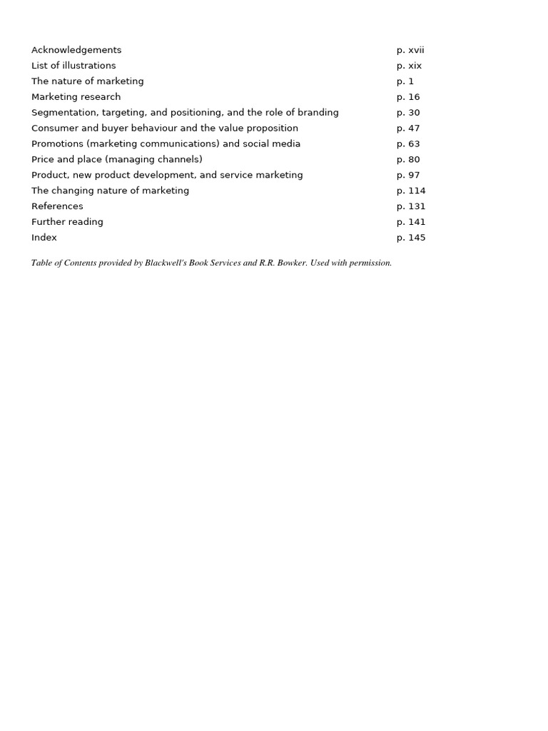 Marketing A Very Short Introduction | PDF