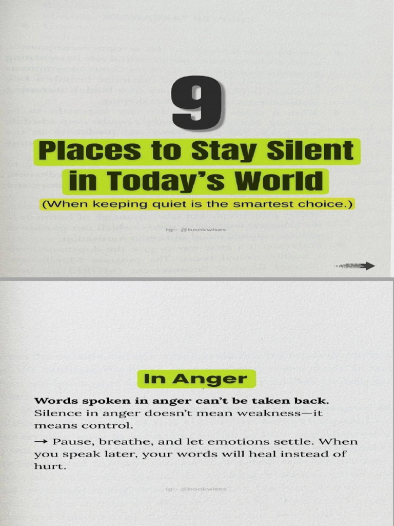 Place To Stay Silent in Today's World | PDF