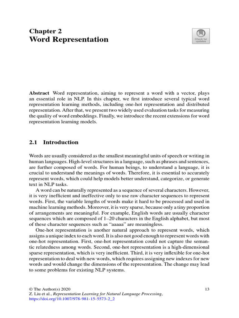 Word Representation | PDF | Matrix (Mathematics) | Glove