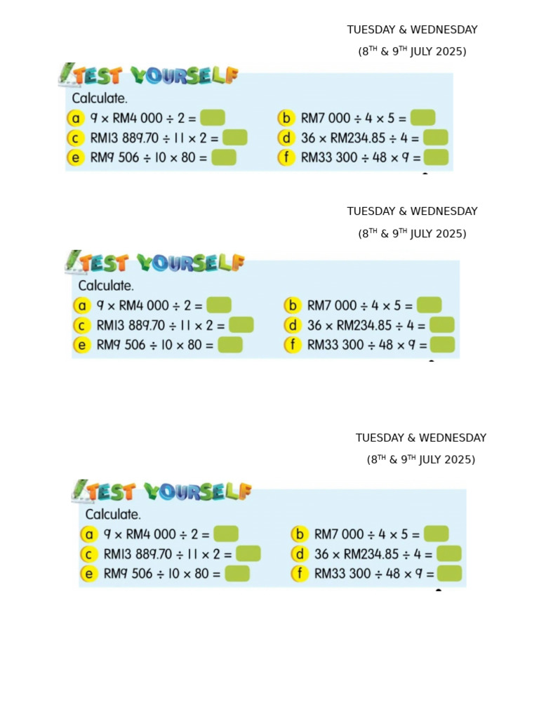Multiply and Divide Money | PDF