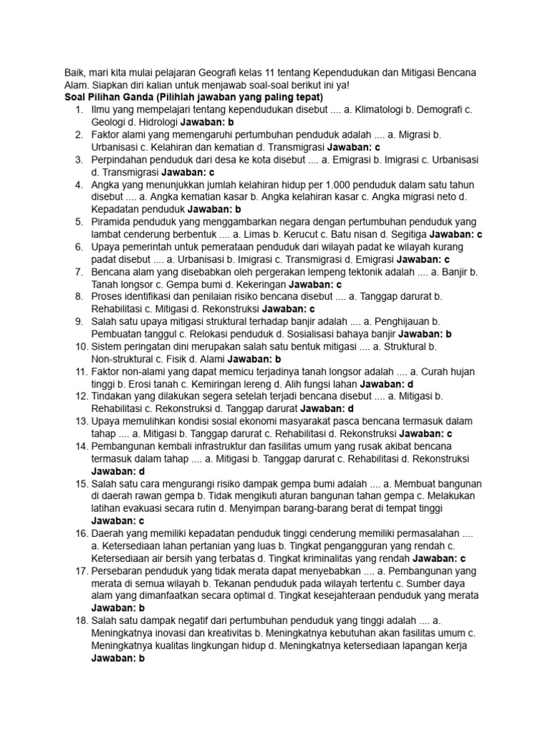 Kamu Adalah Guru Profesional Yang Mengajar Geograf... | PDF