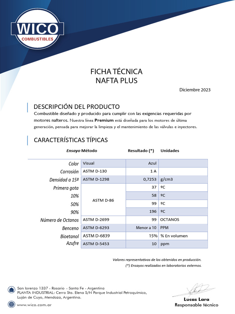 Nafta Plus: Combustible Premium para Motores | PDF