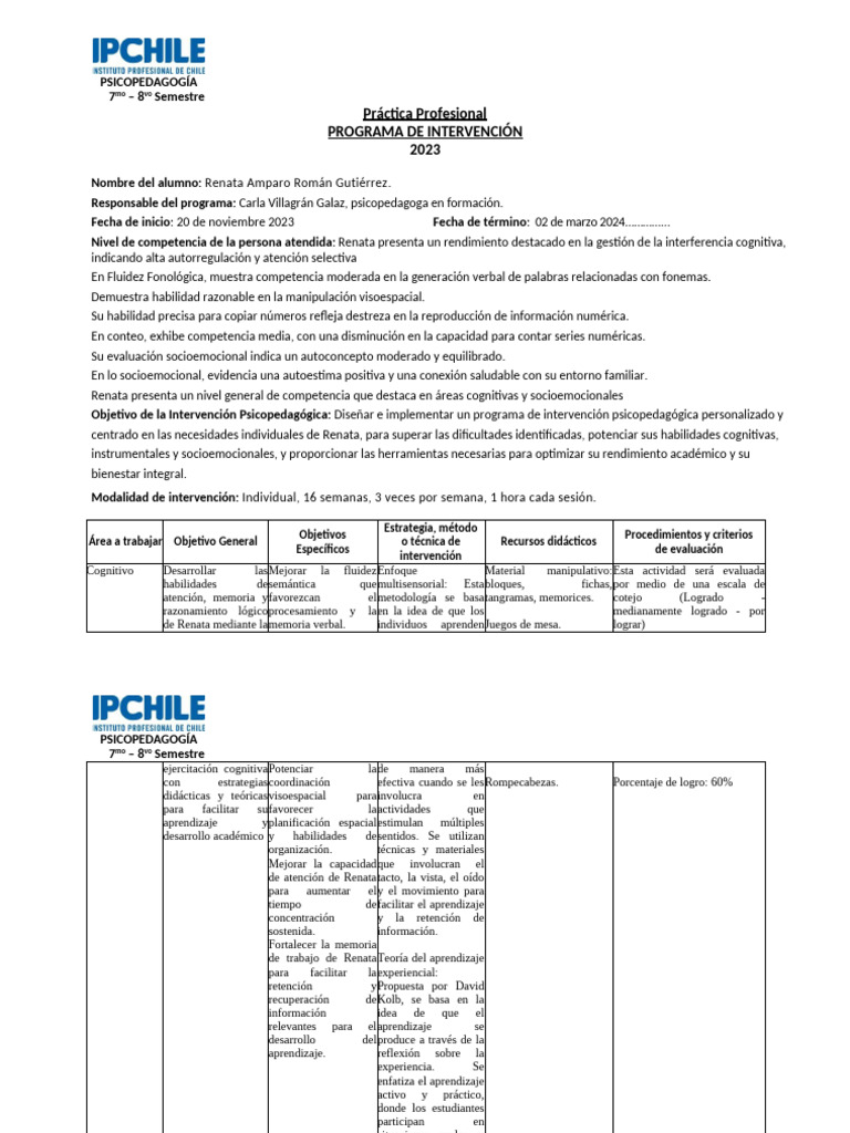 Plani Semestral Rena | PDF | Aprendizaje | Cognición