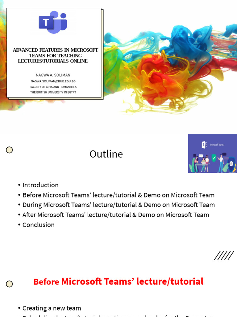 Advanced Microsoft Teams for Online Teaching | PDF | Ellipsis | Software