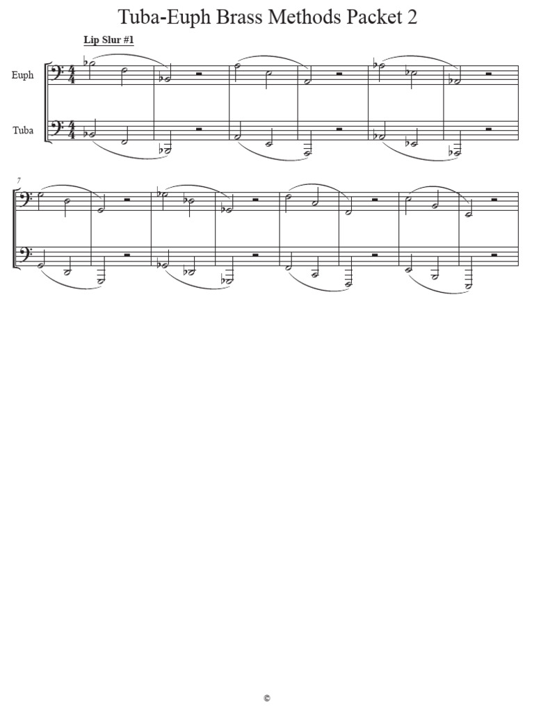 Tuba-Euph Brass Methods Packet 2 | PDF | Marching Bands | Music