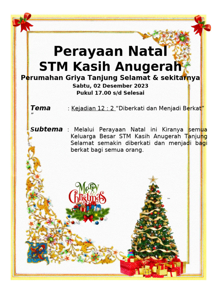 Natal STM Kasih Anugerah | PDF
