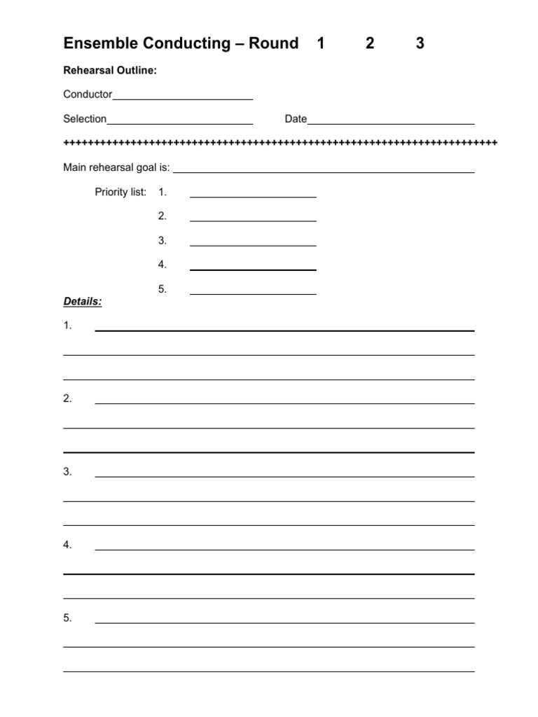Rehearsal Round Outline | PDF