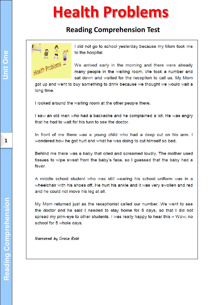 Health Reading Comprehension | PDF | Wellness