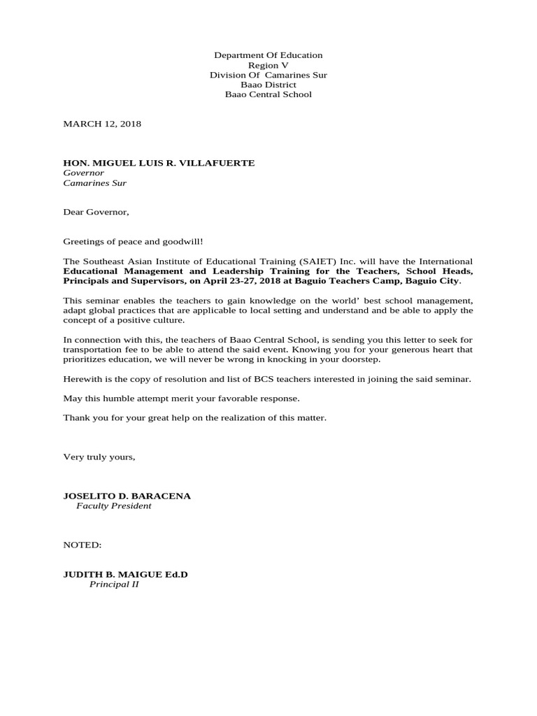 Letter of Request | PDF