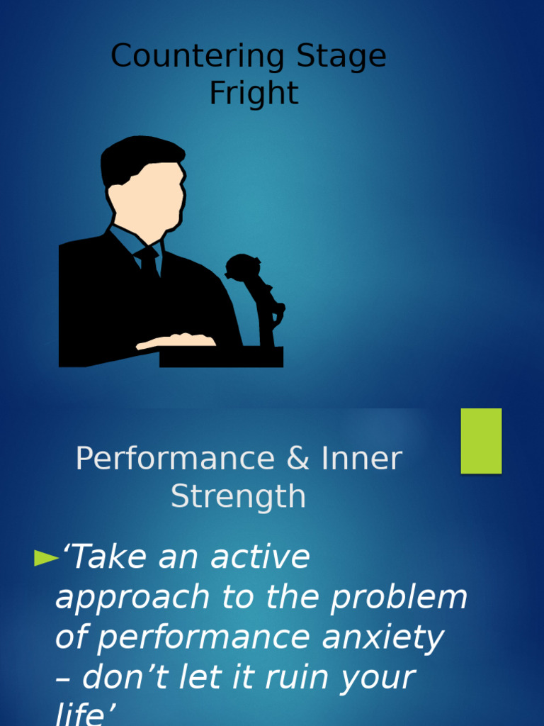 Stage Fear For First Year | PDF | Anxiety | Fear