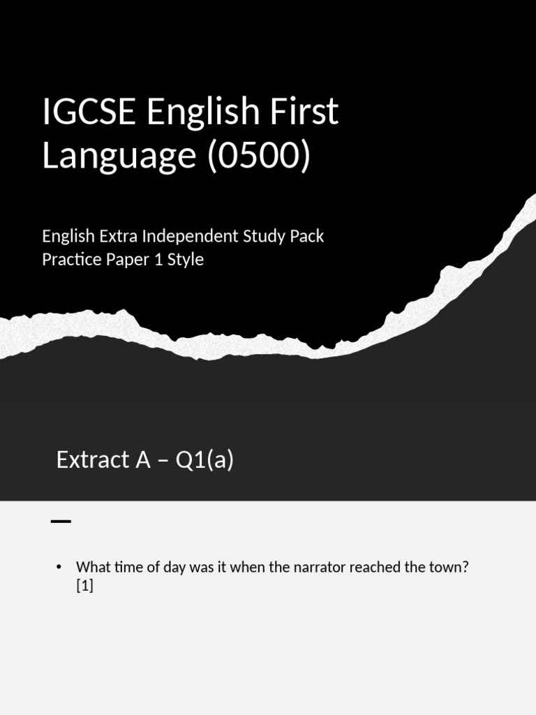 IGCSE English Language Practice Paper Guide | PDF | Human Communication