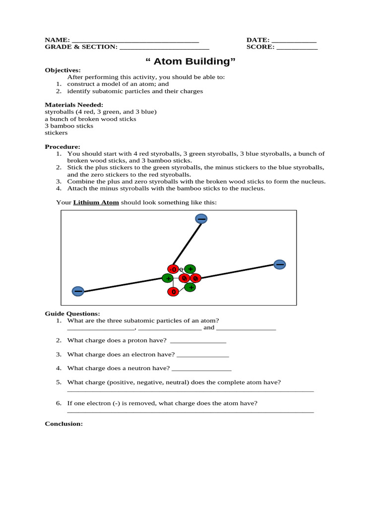 Ade8 Quaryer2 W1-W2 | PDF | Atoms | Electric Charge