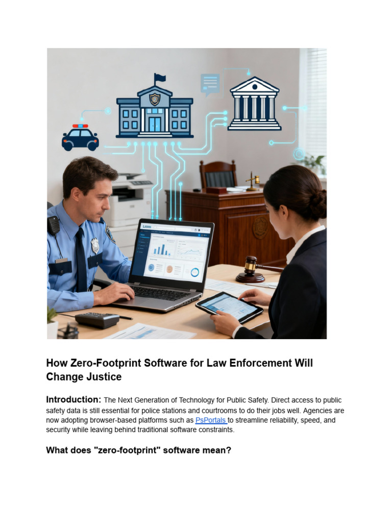 How Zero-Footprint Software For Law Enforcement Will Change Justice ...