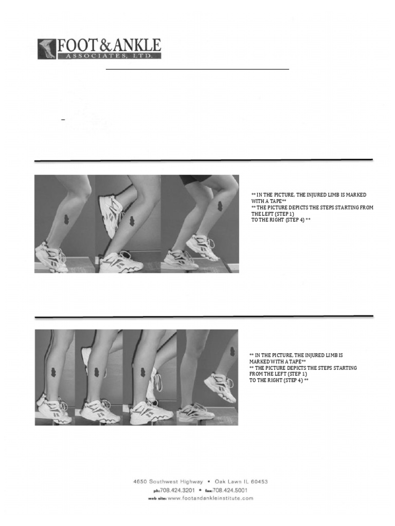 Achilles Tendinitis Eccentric Exercises | PDF | Musculoskeletal System | Limbs (Anatomy)