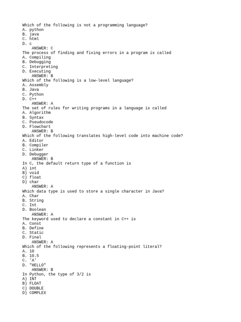 Computer Programming Exam Formatted | PDF | Pointer (Computer ...