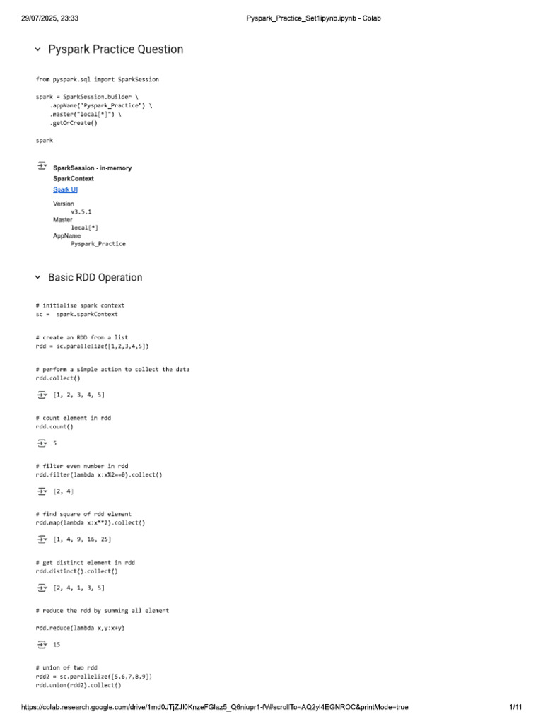 PySpark Basics | PDF