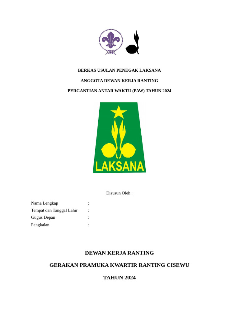 Berkas Usulan Penegak Laksana | PDF