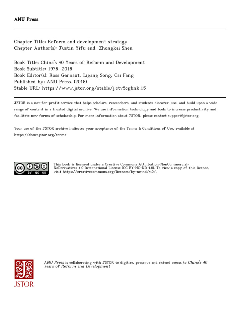 China's Reform and Development Strategy | PDF | Gross Domestic Product ...