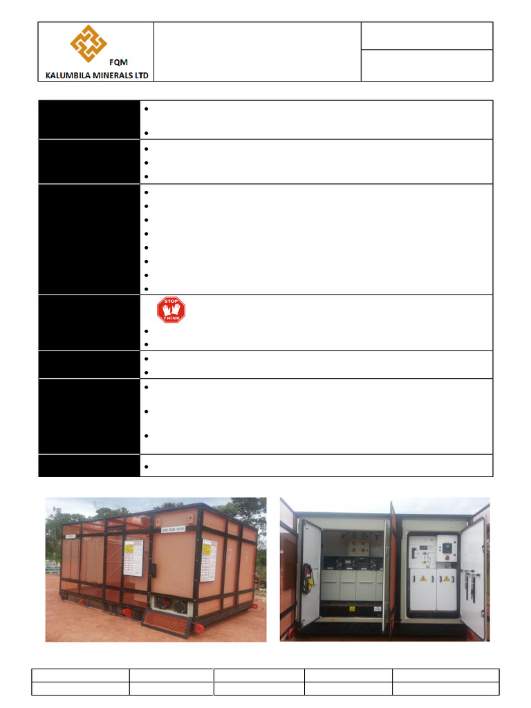 KML-EnG-SWI-E-0002 - 1.0 Skid Sub Switchgear Control & Transformer ...