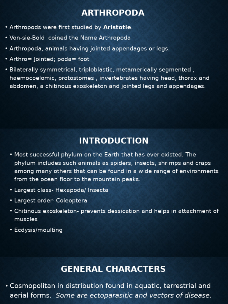 Overview of Arthropoda Classification | PDF | Insects | Arthropods