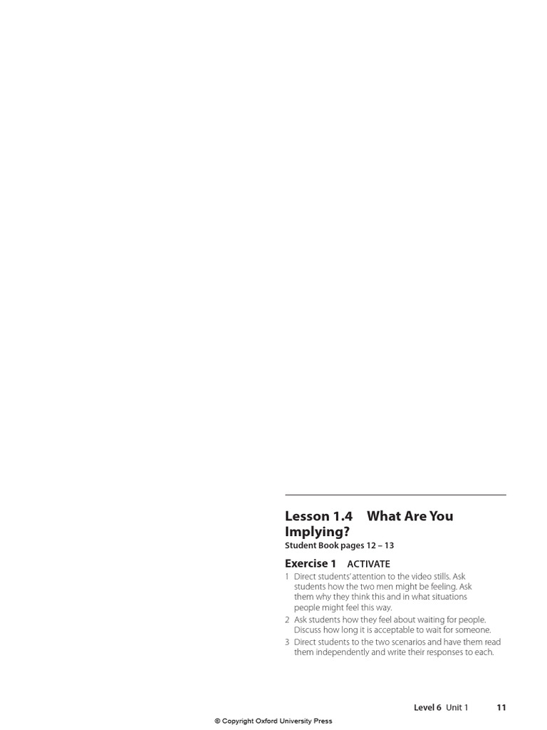 Wide Angle Level 6 Picking Up On Implied Meaning Teachers Notes | PDF ...