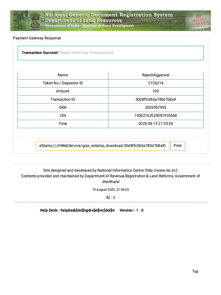 Transaction Success!: Please Note Your Transaction Id | PDF