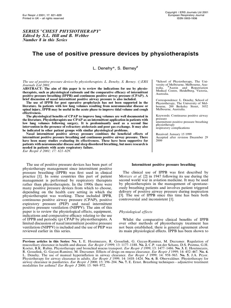 IPPB | PDF | Exhalation | Lung