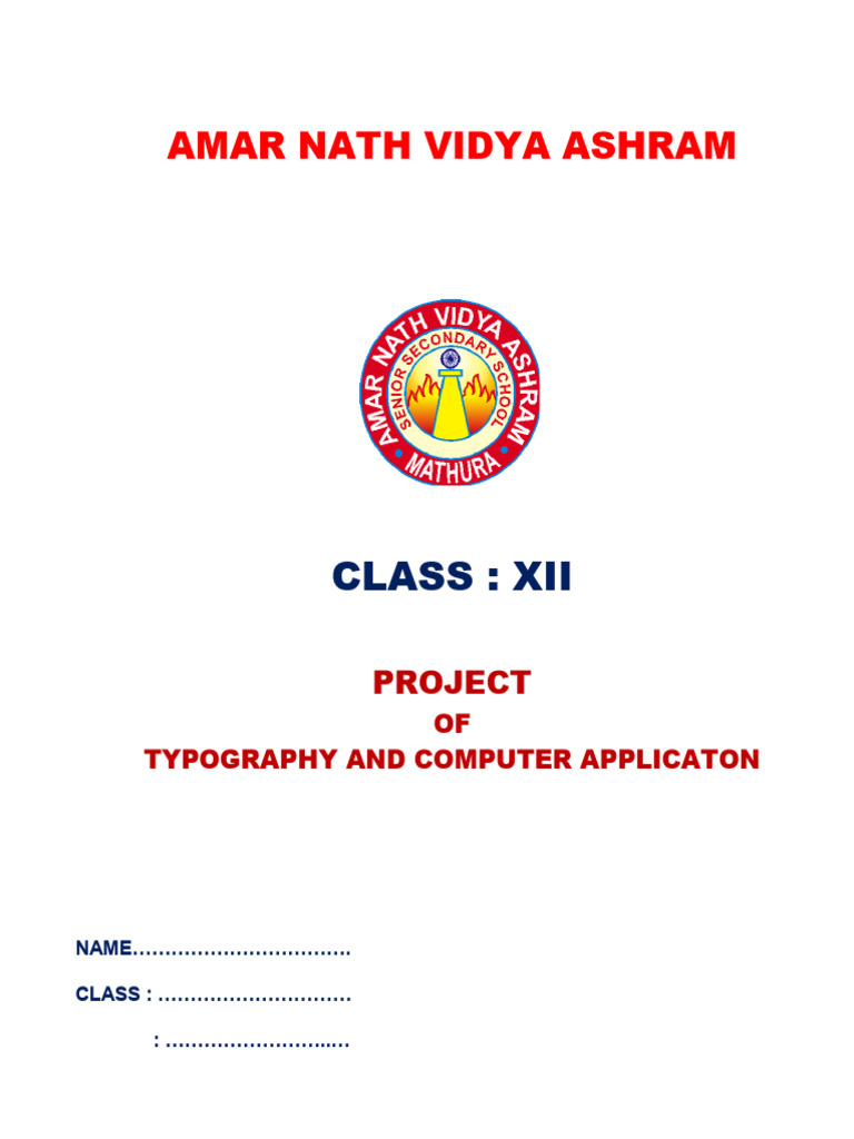 Class - Xii - Notes of Typography and Computer Application - 2025-26 ...