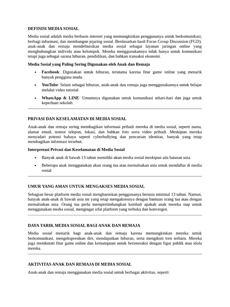 Definisi Media Sosial | PDF