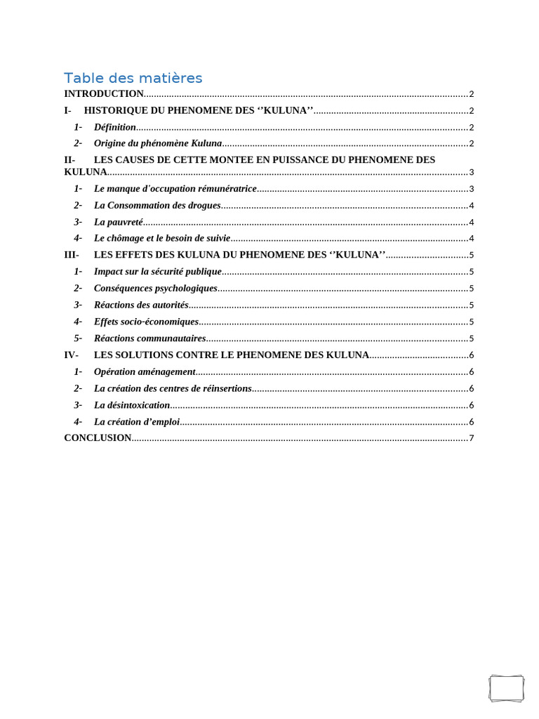 Phénomène Kuluna à Kinshasa : Causes et Impact | PDF | Kinshasa | Pauvreté